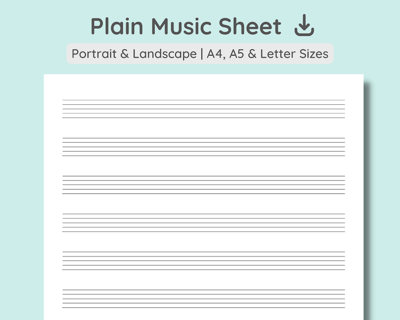 Blank Sheet Music Paper | Music Sheets | Digital Manuscript Paper ...