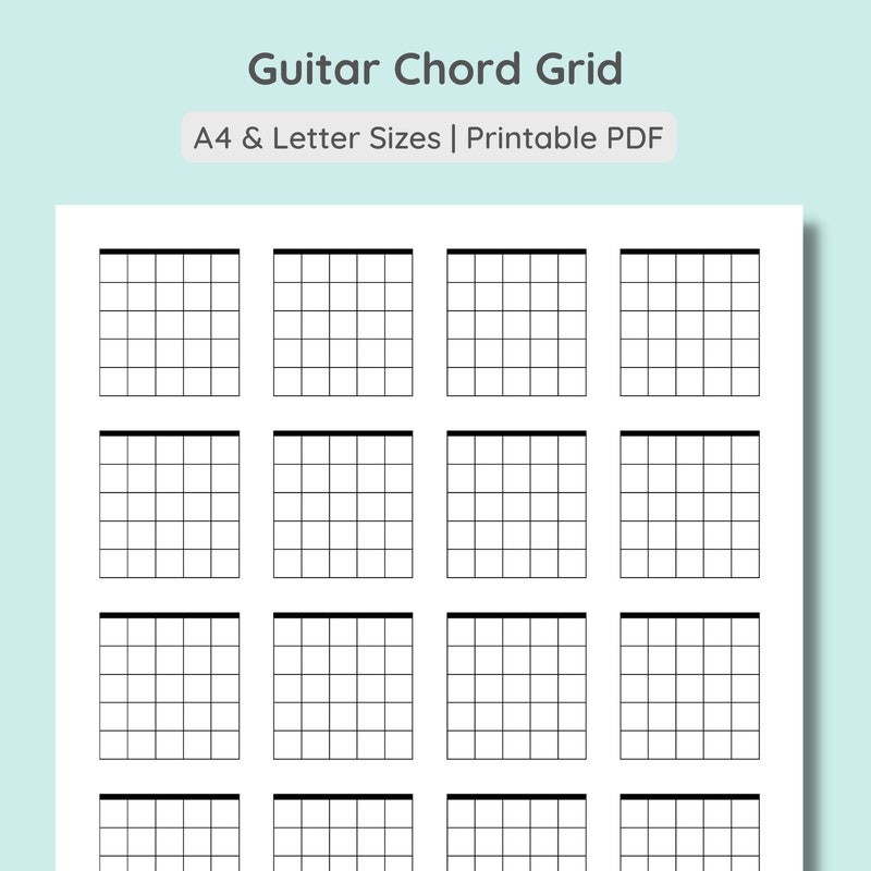 Guitar Chord Chart - Etsy