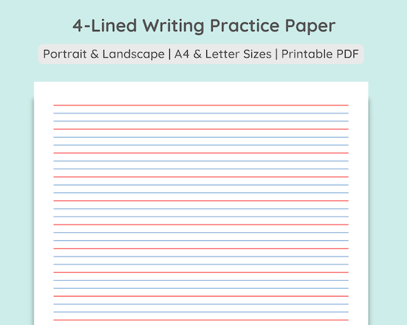 Lined Paper For Kids Landscape