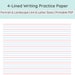 4-lined Writing Practice Paper | Handwriting Penmanship Calligraphy ...