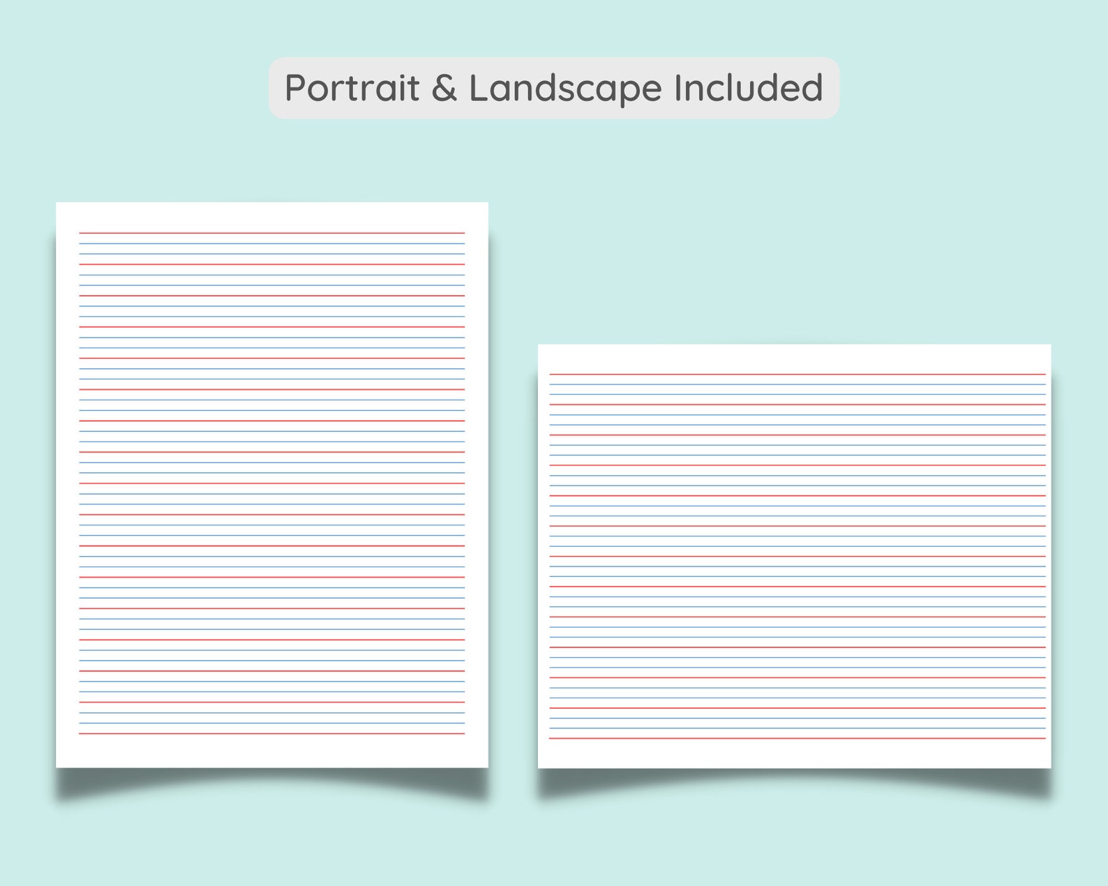 4-lined Writing Practice Paper | Handwriting Penmanship Calligraphy ...