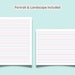 4-lined Writing Practice Paper | Handwriting Penmanship Calligraphy ...