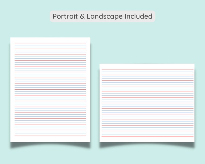 4-lined Writing Practice Paper | Handwriting Penmanship Calligraphy ...
