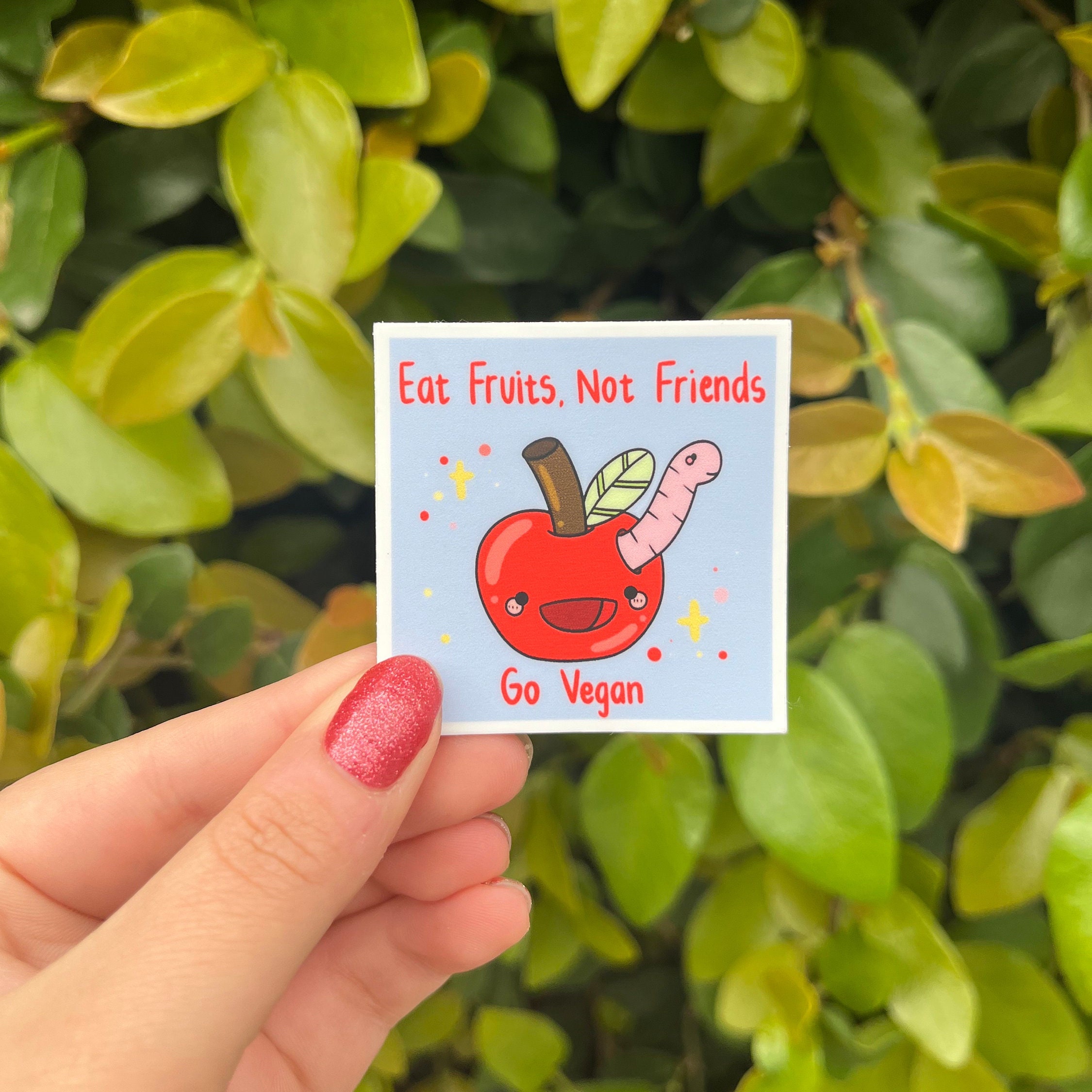 Eat Fruits, Not Friends Sticker - Etsy