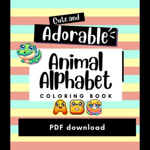 ABC Coloring Book for Kids -animal Alphabet- Fun & Educational - Etsy