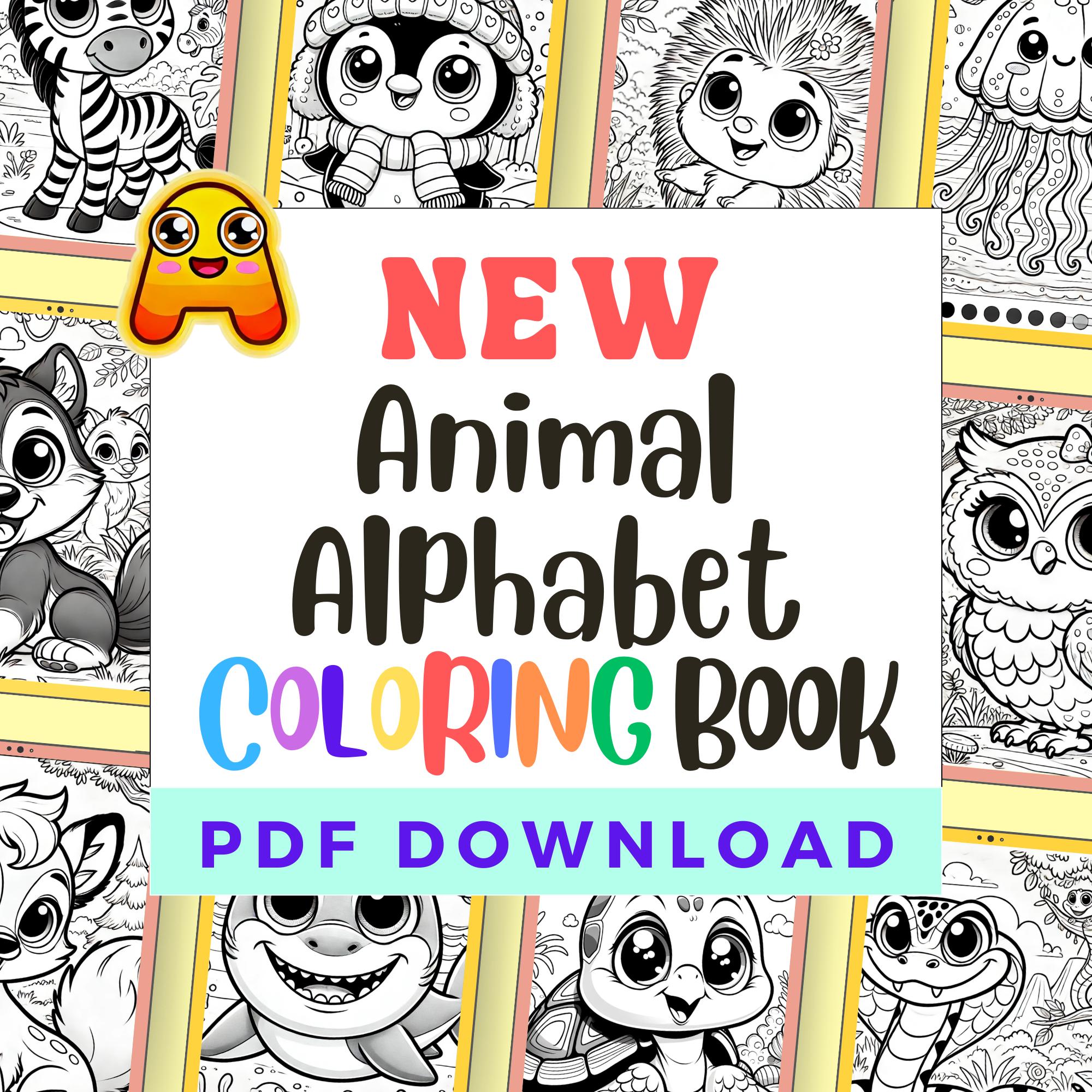 ABC Coloring Book for Kids animal Alphabet Fun & Educational - Etsy