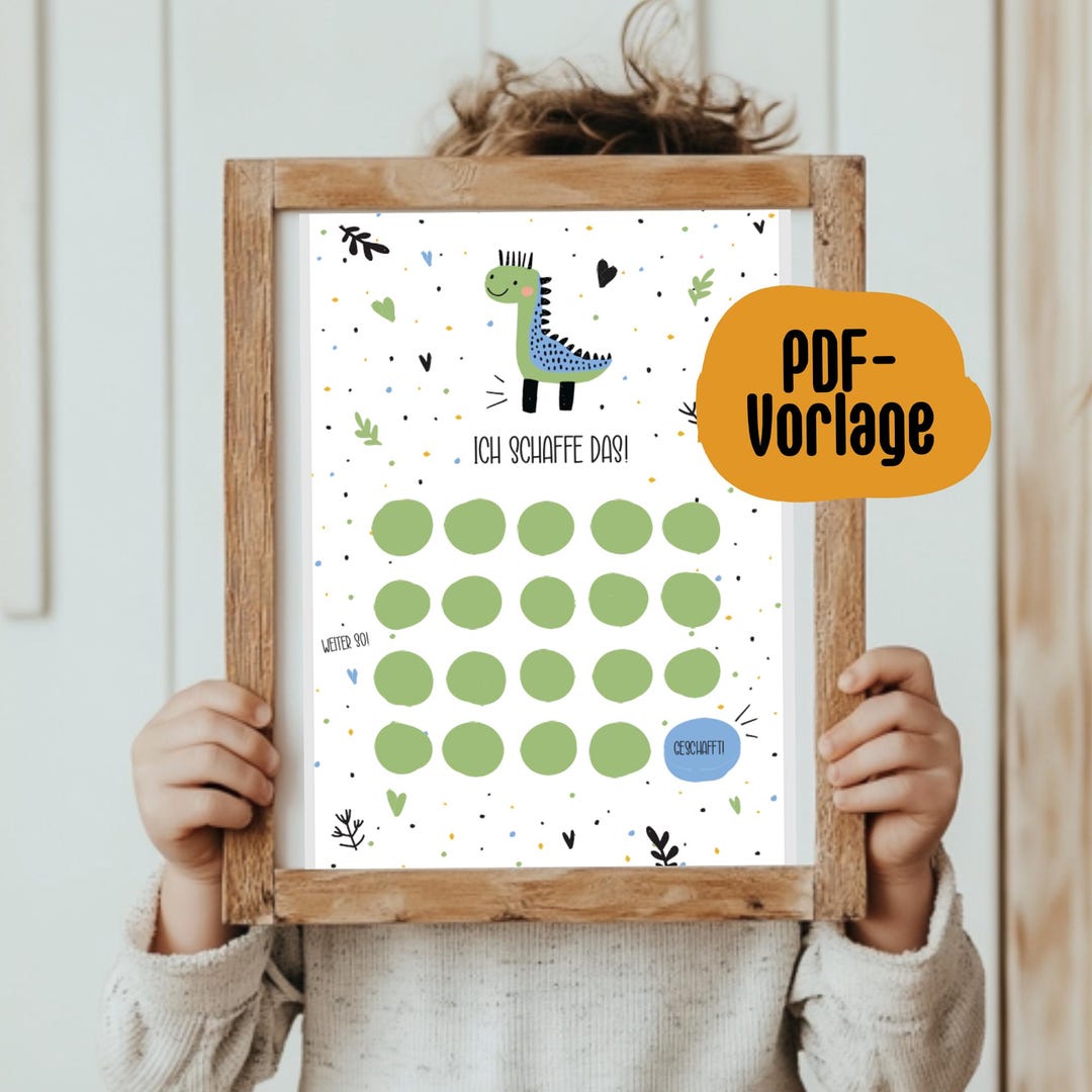 Children's Reward Chart (PDF) | Dino | Great Printable PDF Template ...