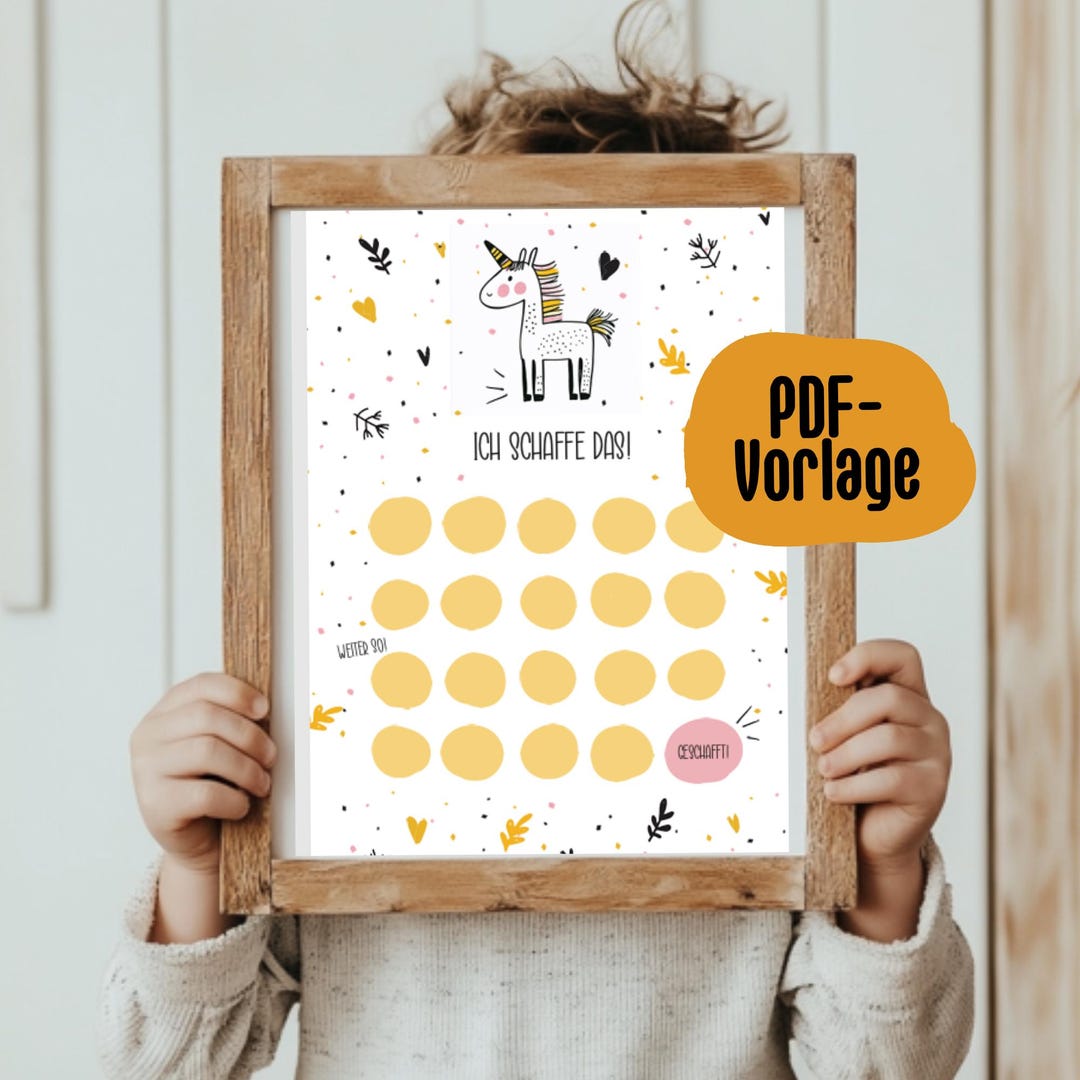 Children's Reward Chart (PDF) | Unicorn | Great Printable PDF Template ...