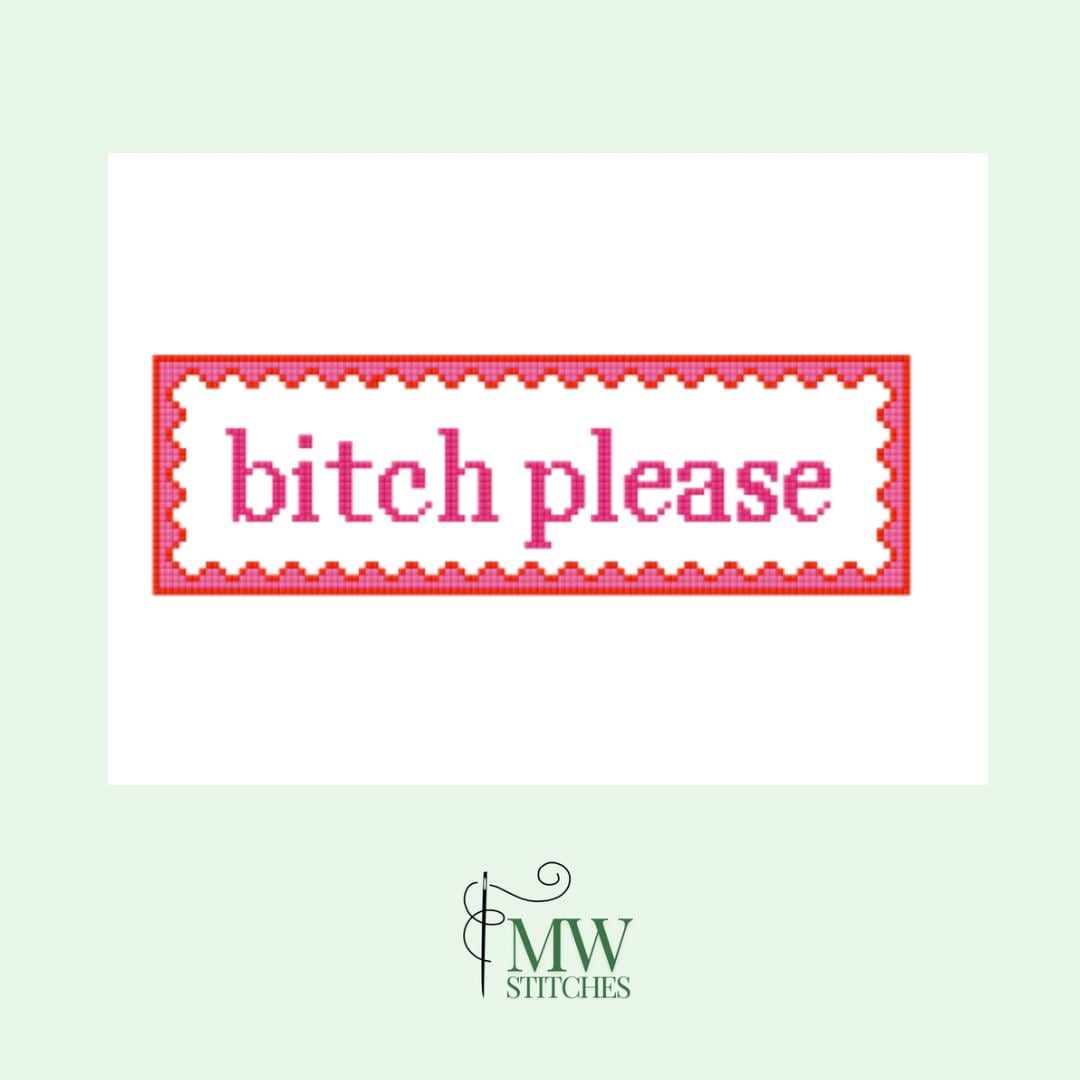 Digital Needlepoint Chart ~ Bitch Please - Etsy
