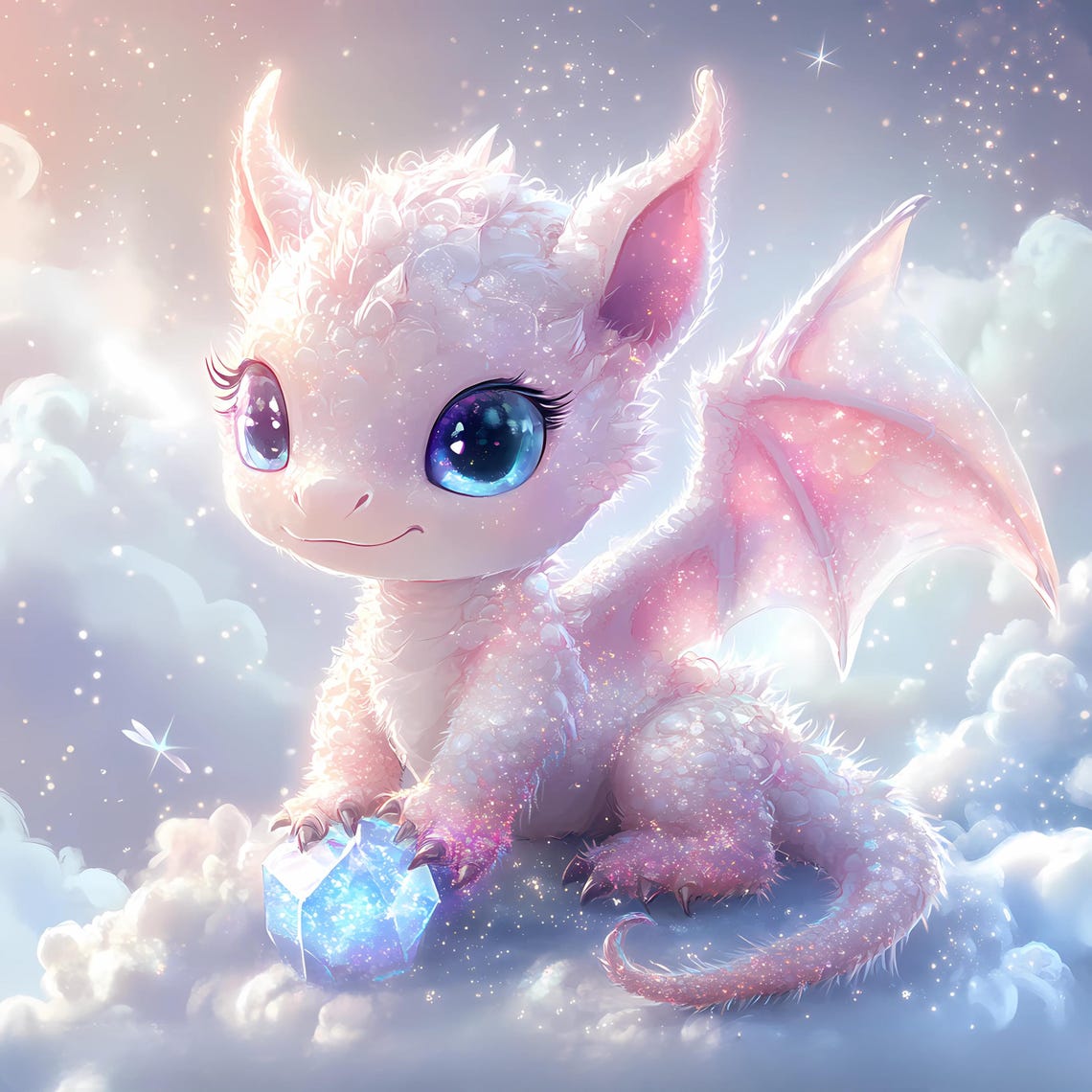 10 Whimsical Baby Dragon Clipart - Pastel Fantasy Illustration With ...