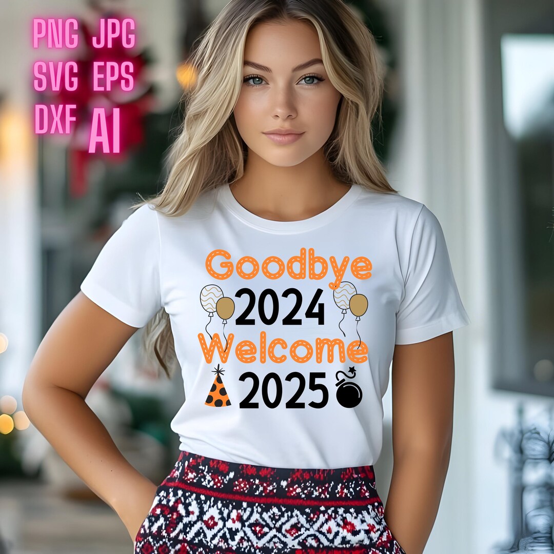 Adeus 2024 Bem vindo 2025 PNG Feliz Ano Novo 2025 Design Clipart de ...