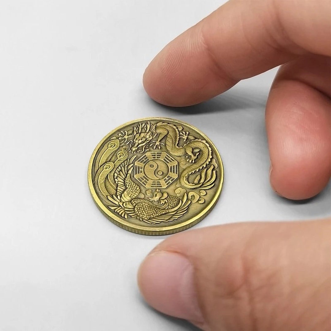 Fidget Coin Tai Chi Eight Diagrams Metal EDC Gadgets Finger Skill Toys ...