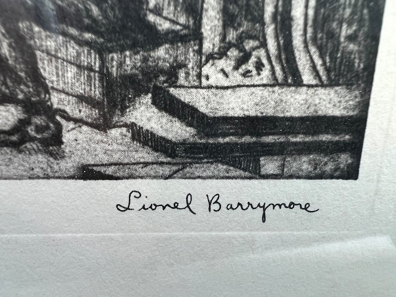 Vintage Lionel Barrymore Signed Print “the Old Boat Works”. - Etsy