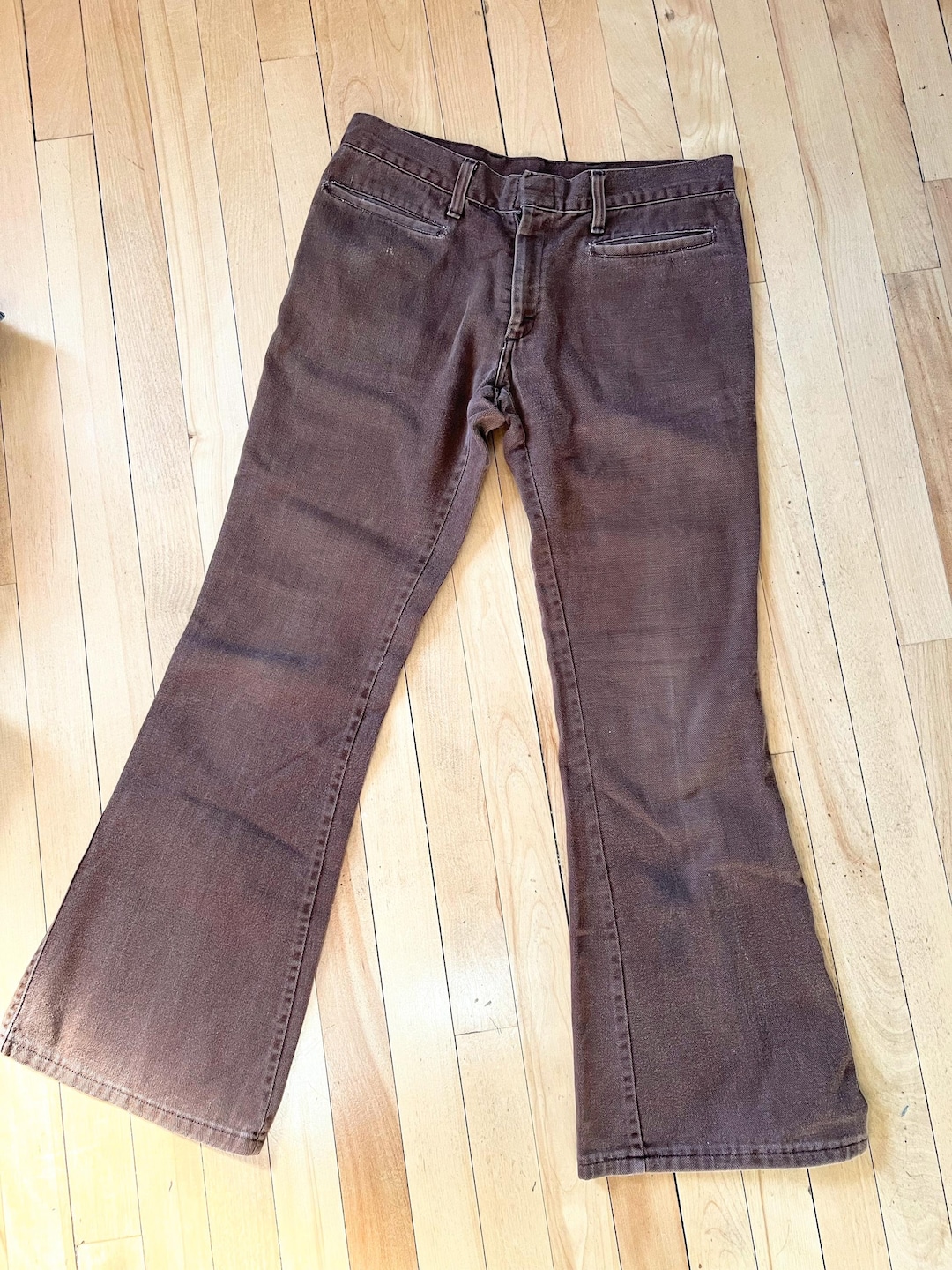 70s MALE Brand - Men's Brown Bell Bottom Jeans / Flare Pants - Size 30 ...