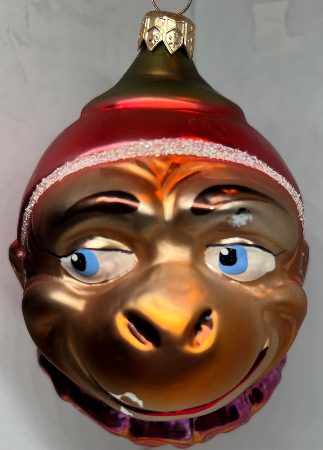 1990s Christopher Radko “monkey Face” Ornament - Etsy