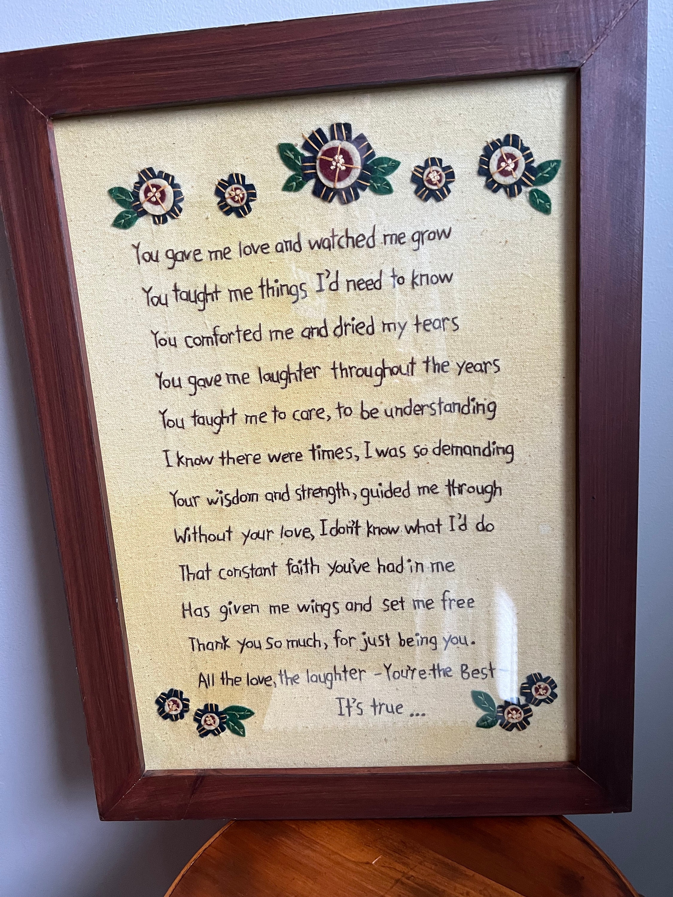 Vintage Sampler With Poem - Etsy