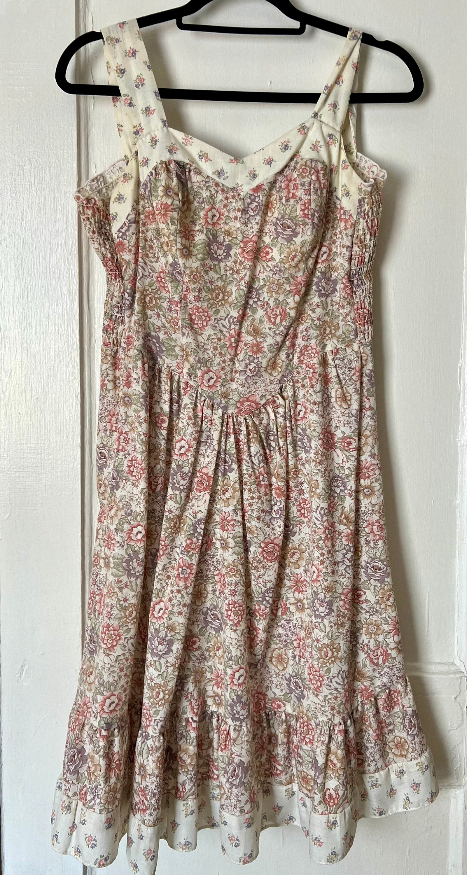 Vintage 70s/80s Jaree Classics Floral Prairie Sundress Midi Dress - Etsy