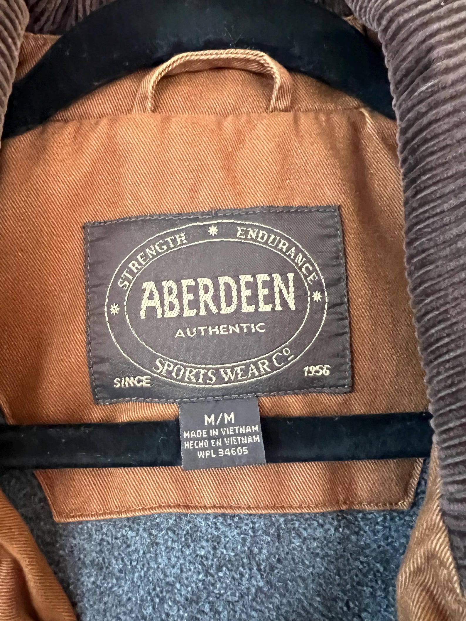 Vintage Aberdeen Men's Barn Coat | Khaki/brown Canvas and Fleece | Size ...