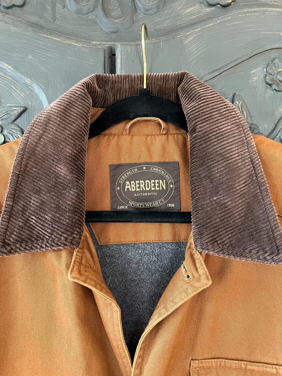 Vintage Aberdeen Men's Barn Coat | Khaki/brown Canvas and Fleece | Size ...
