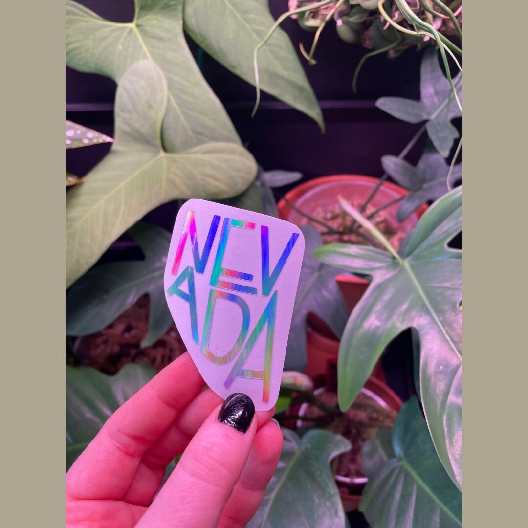 Nevada Letters Holographic Sticker - Etsy