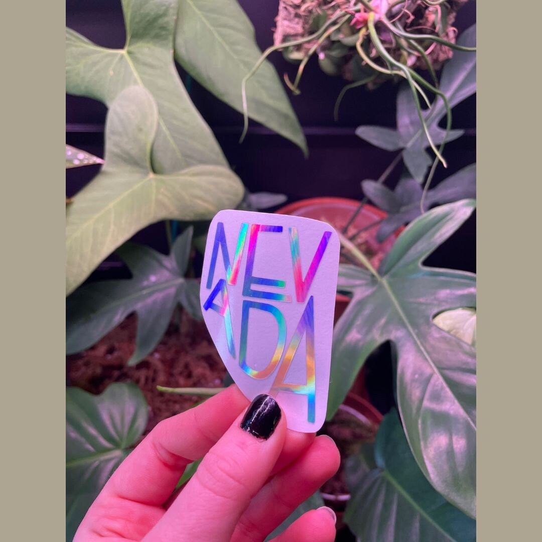 Nevada Letters Holographic Sticker - Etsy