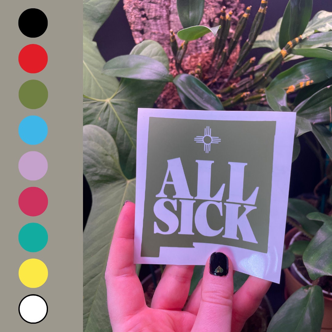 New Mexico All Sick Sticker - Etsy
