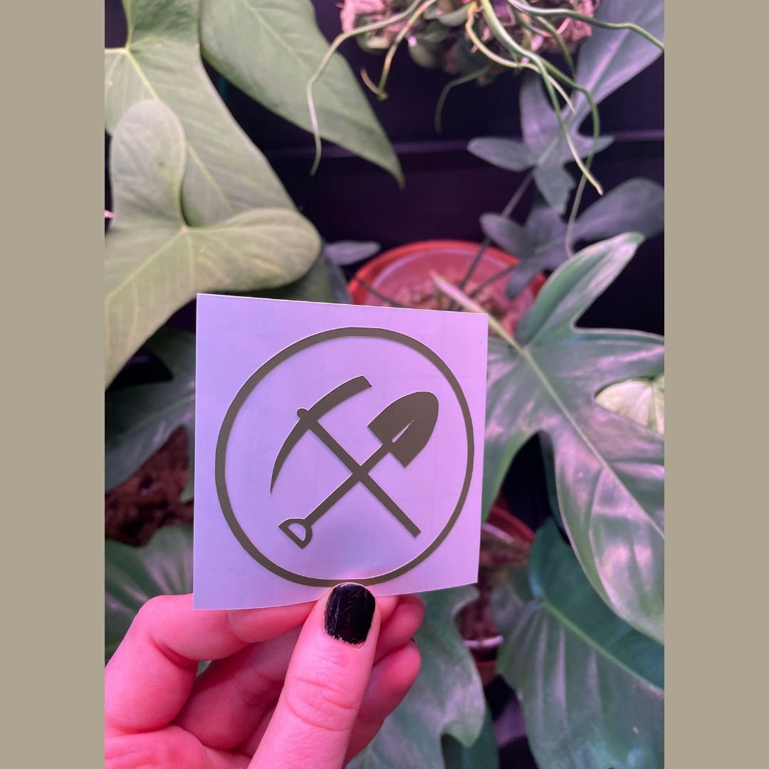 Pickaxe and Shovel Mining Geology Sticker - Etsy
