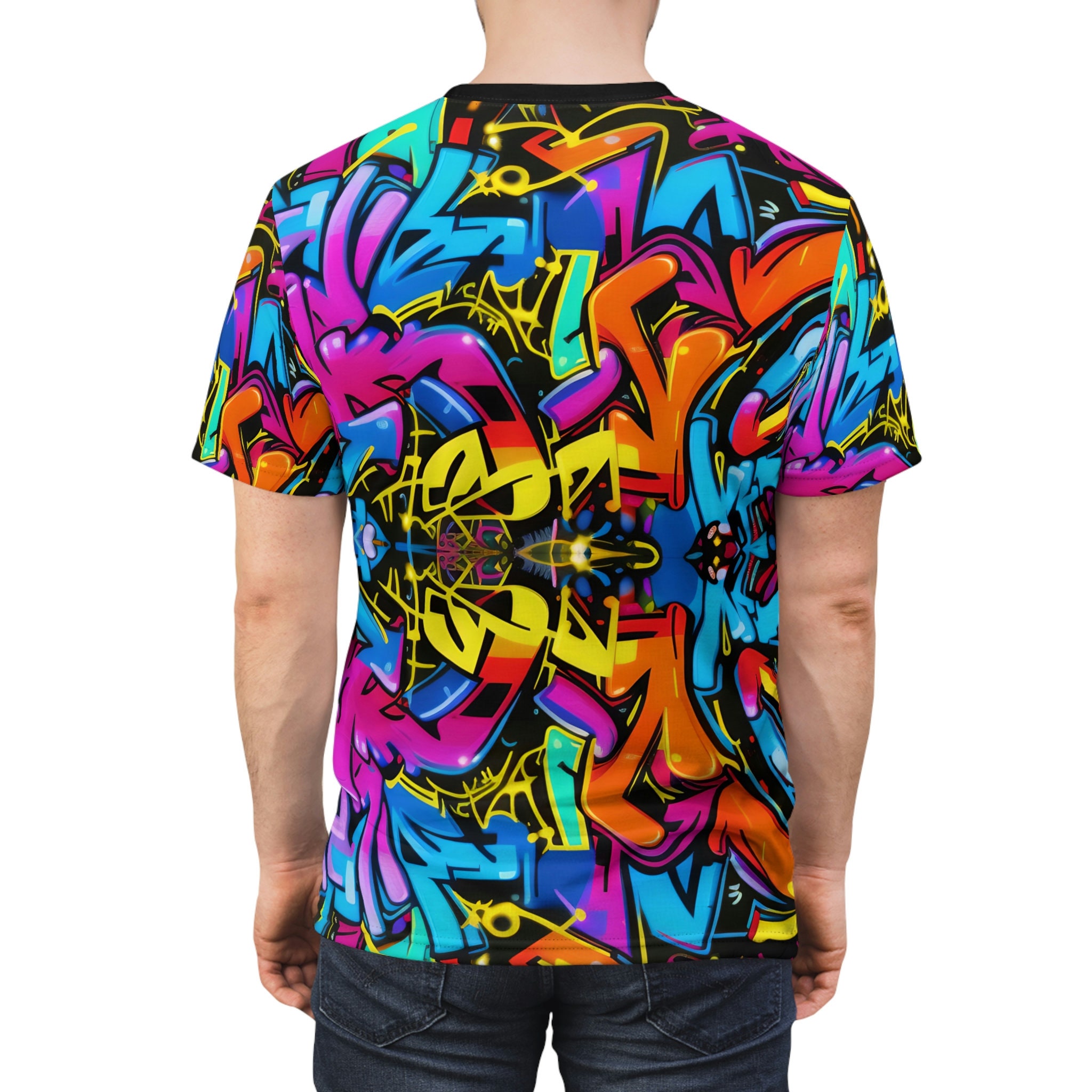 Graffiti Style Abstract Style Unisex Cut & Sew Tee - Etsy