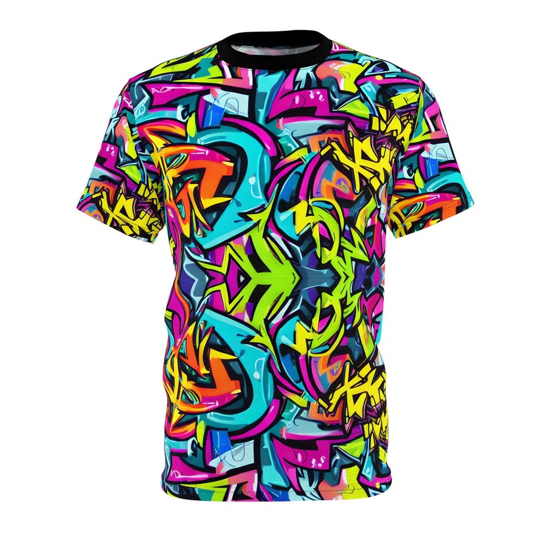 Graffiti Style, Abstract Style, Unisex Cut & Sew Tee - Etsy
