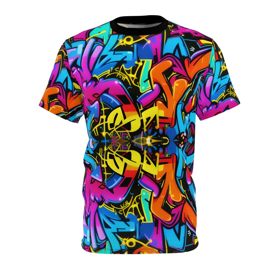 Graffiti Style, Abstract Style, Unisex Cut & Sew Tee - Etsy