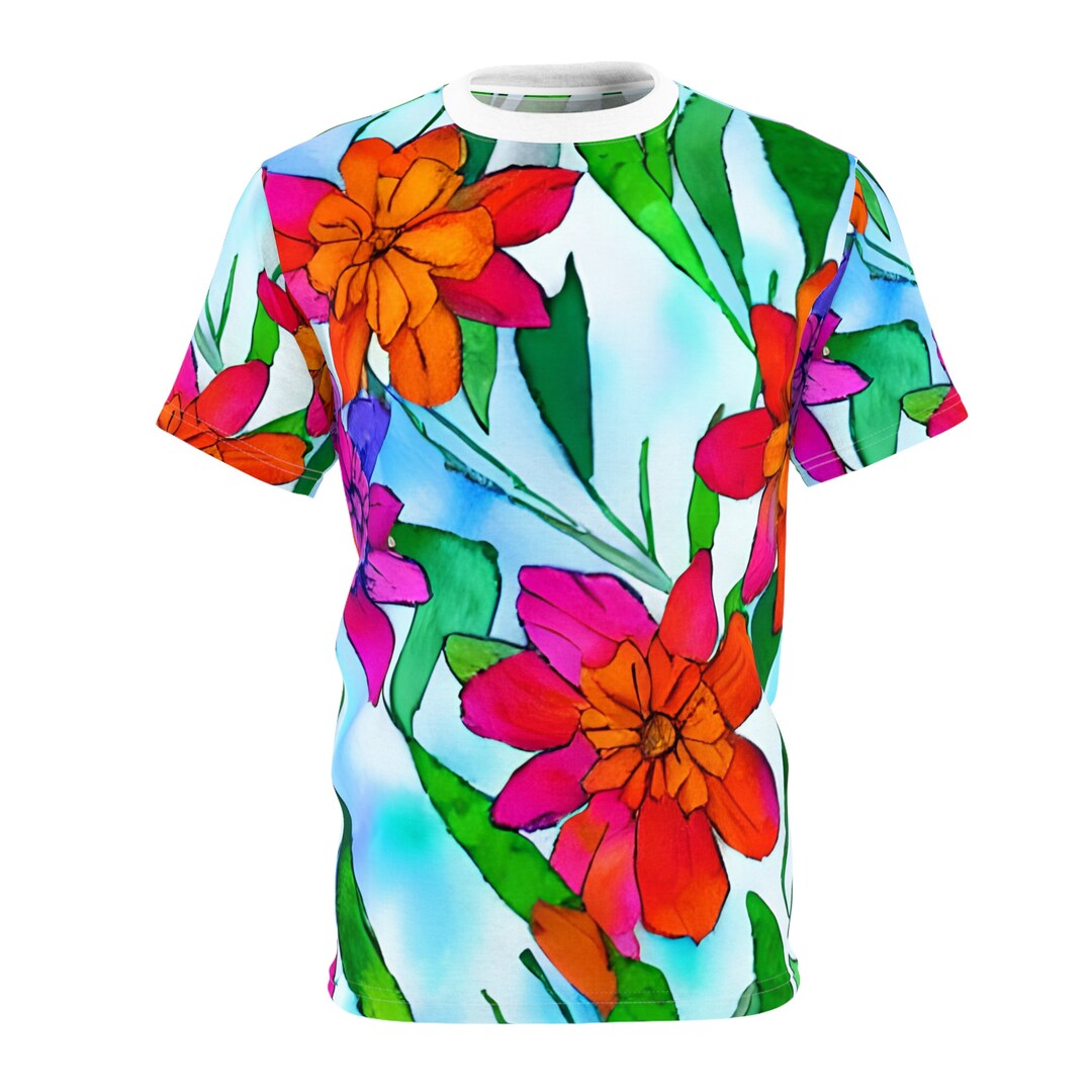 Floral Style Graffiti Style Abstract Style Unisex Cut & Sew - Etsy