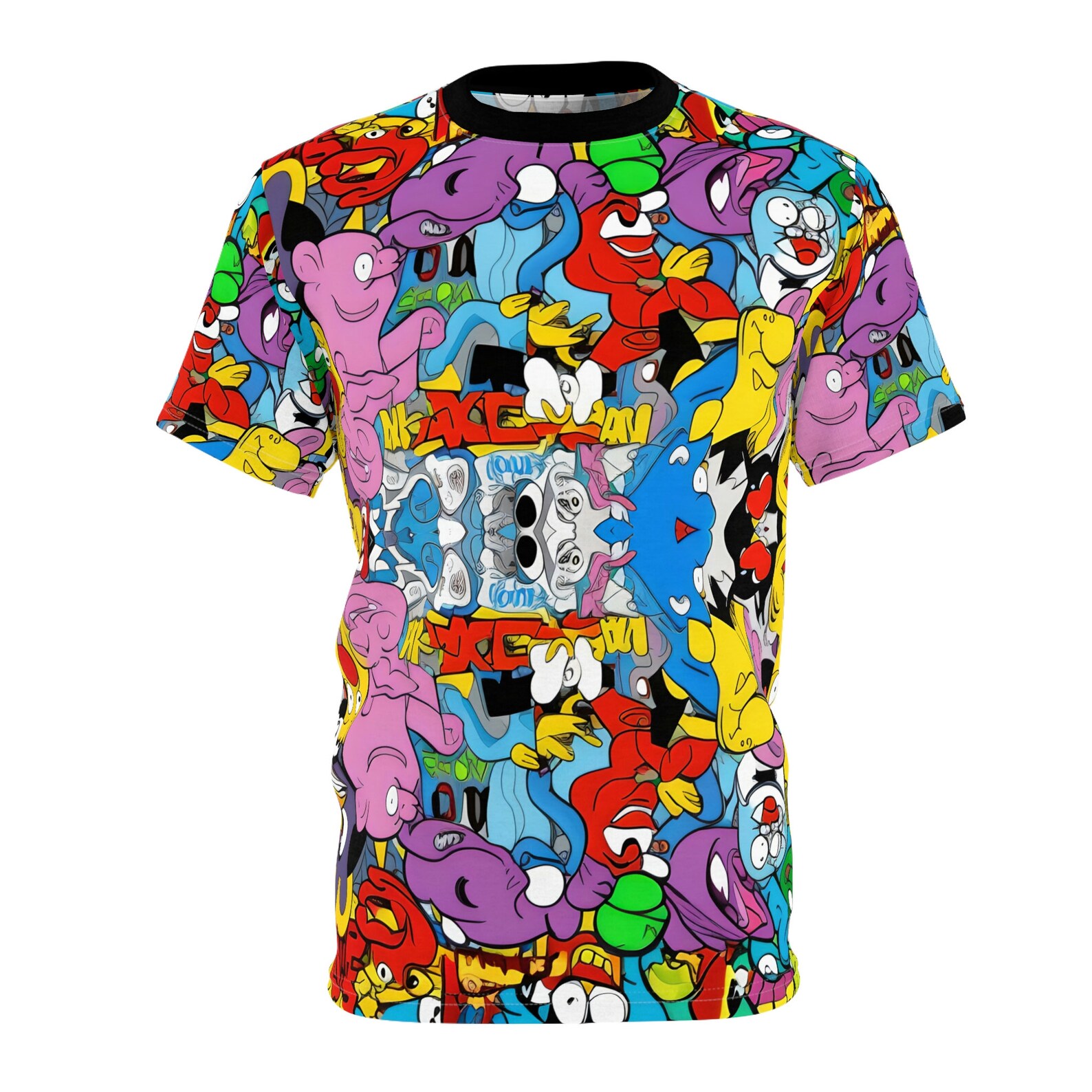 Graffiti Style Abstract Style Unisex Cut & Sew Tee - Etsy