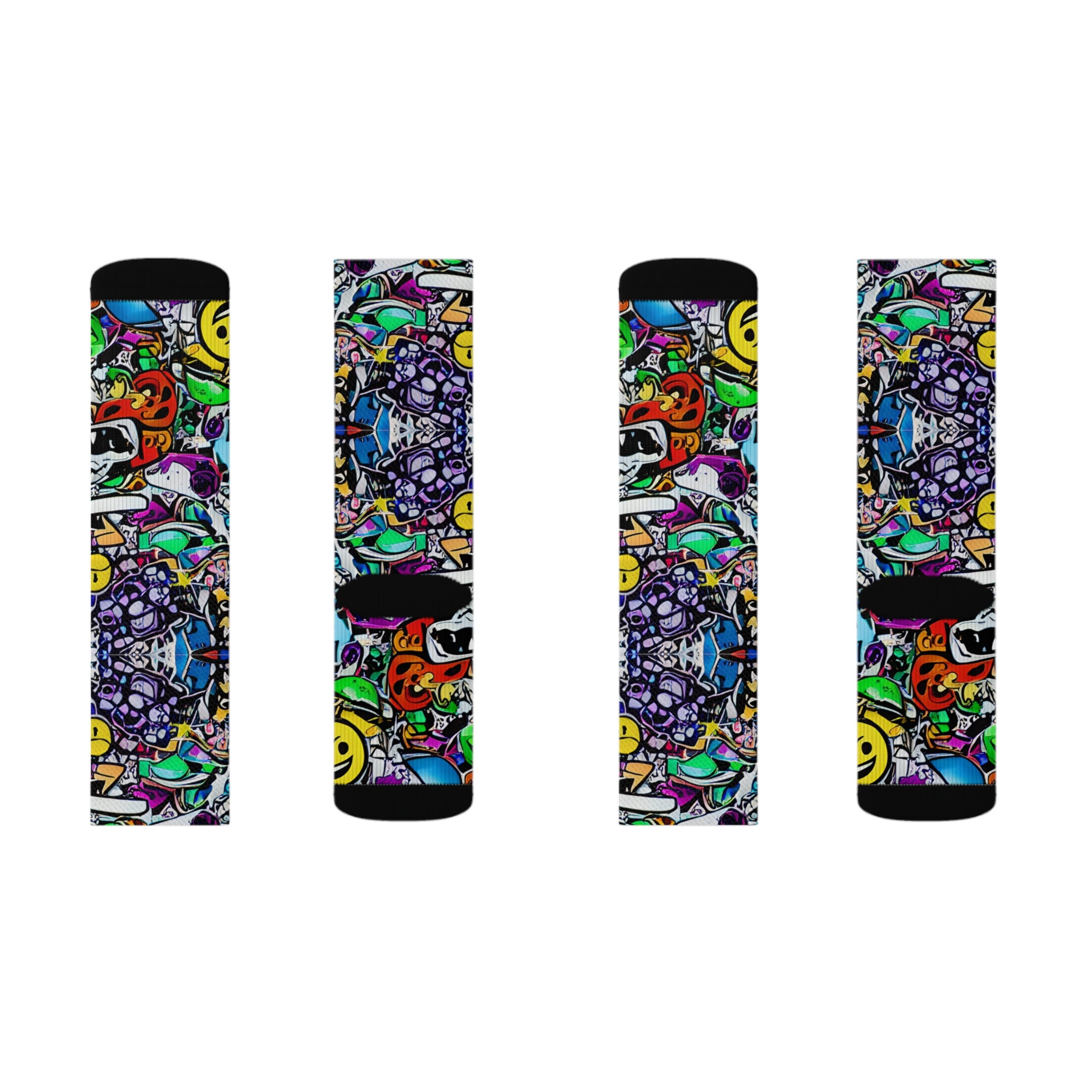 All Over Print Socks Graffiti Style Socks Abstract Style - Etsy