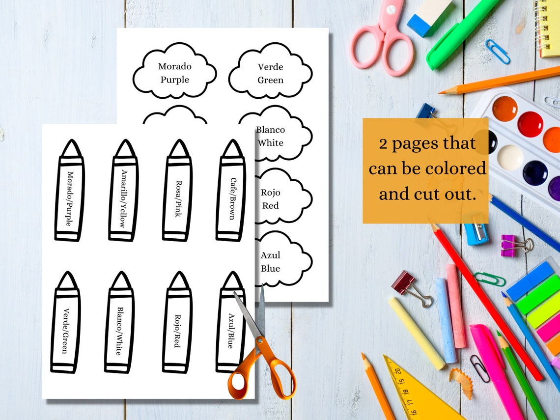 Spanish and English Coloring Sheets for Kids to Learn the Spanish ...