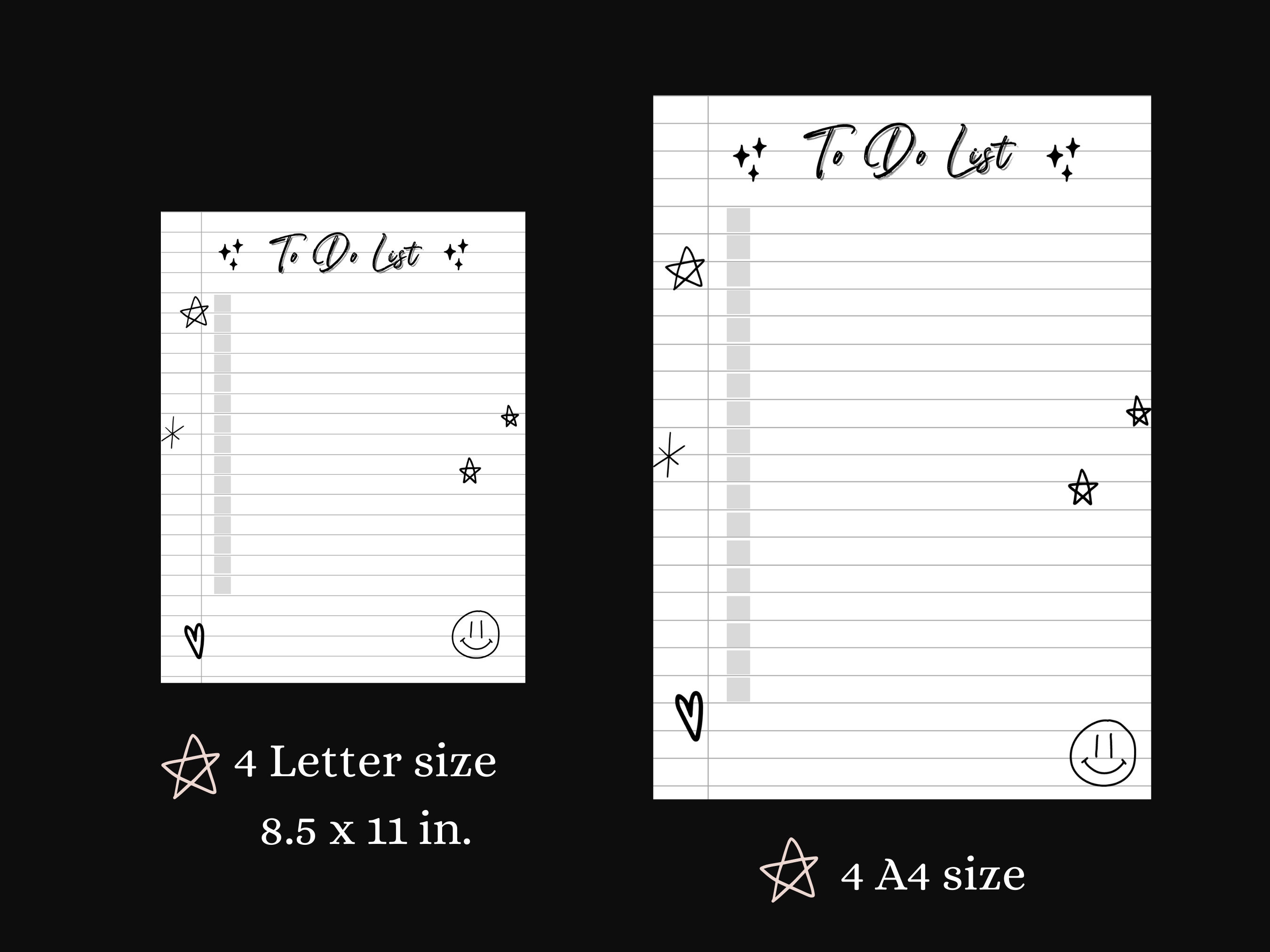Cute Doodles to Do List Printable PDF to Do List Fillable - Etsy