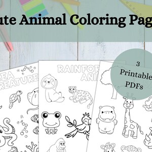 Animal Coloring Pages for Kids, Sea Creatures, Safari Animals ...