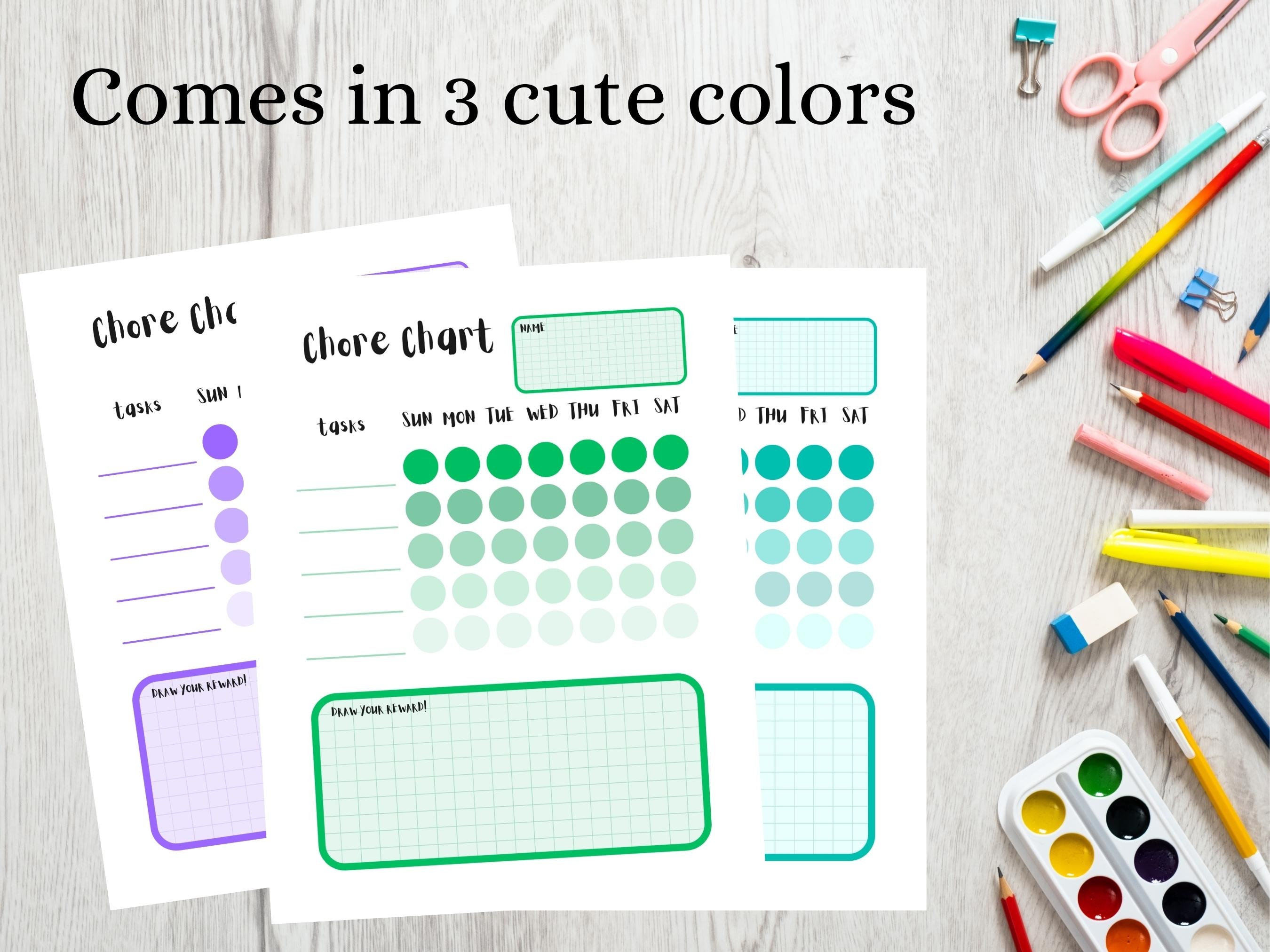 Kids Chore Chart, Simple and Easy to Use Chore Chart, Printable Chore ...