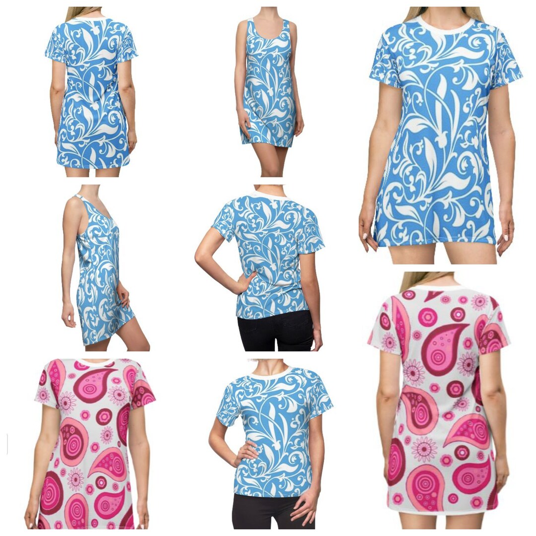 Light Blue & Pink Paisley Collection - Etsy