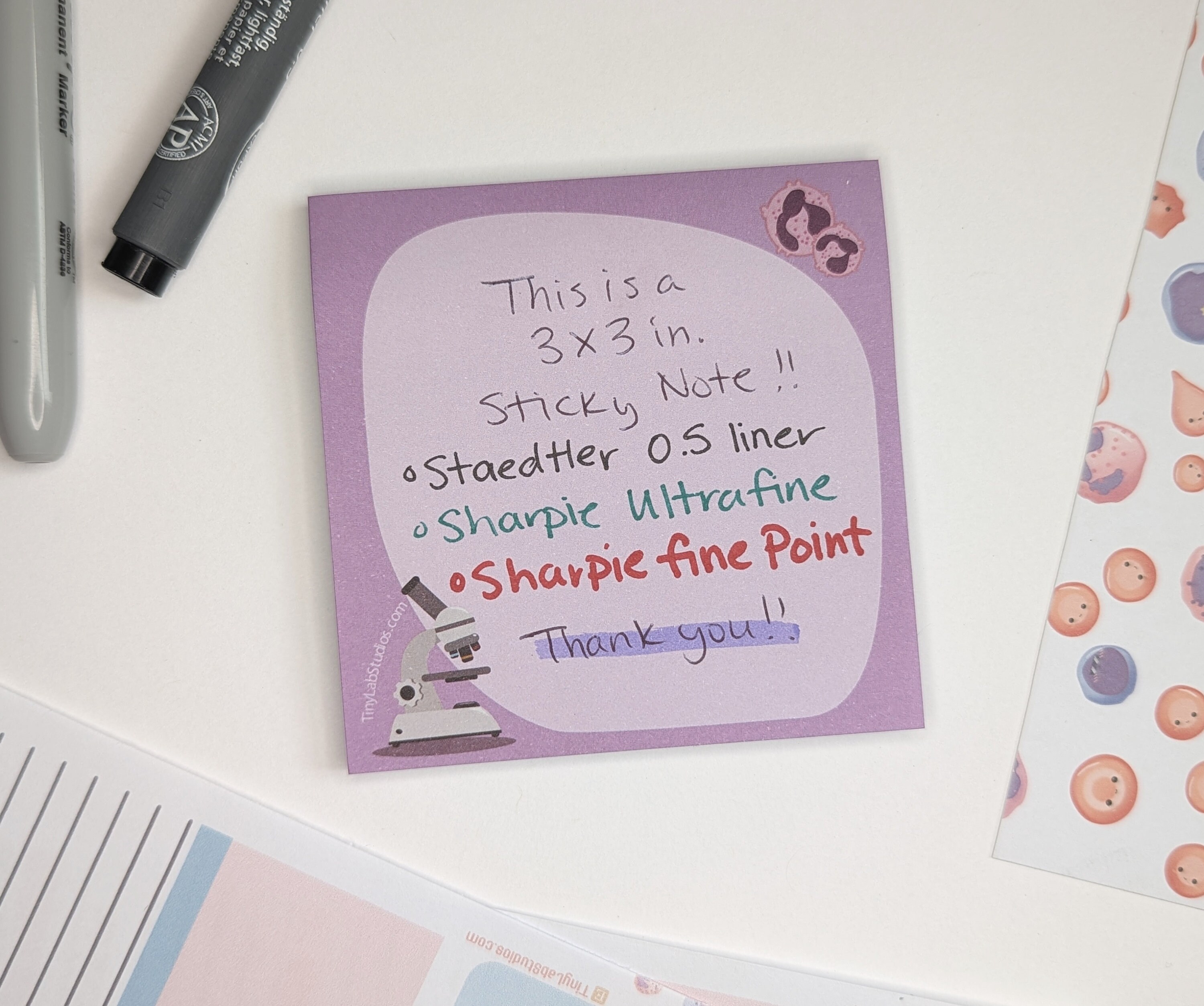 Cute Hematology Sticky Notes Medical Laboratory Stationary Sticky Notes ...