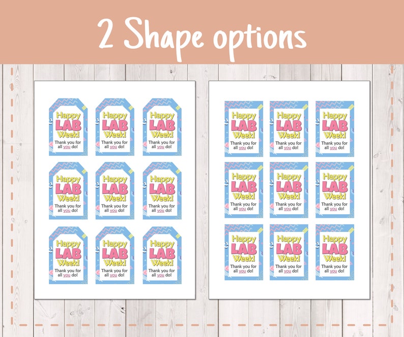 Medical Laboratory Thank You Gift Tag Printable Happy Lab Week Gift Tag ...