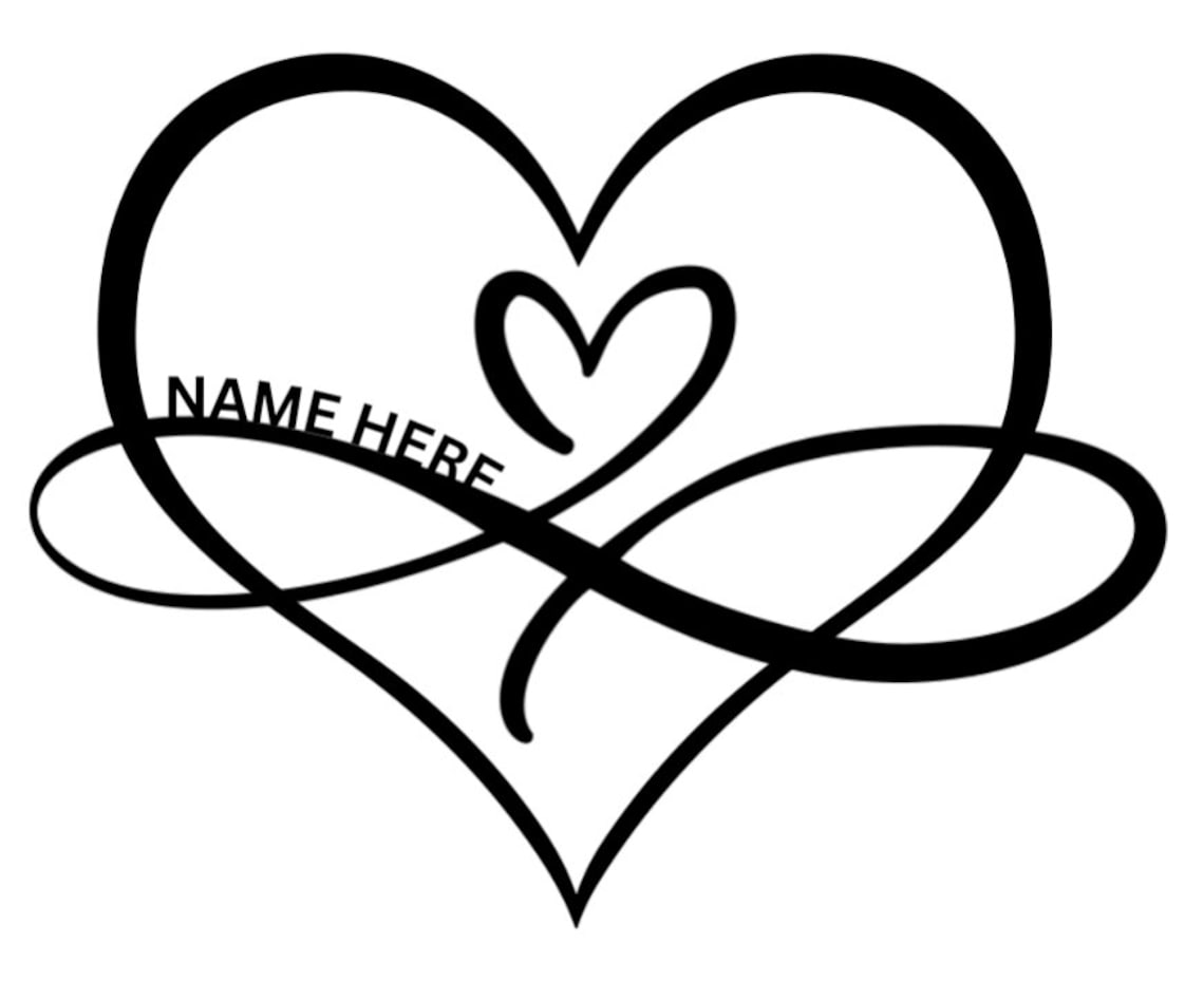 Infinity Heart Powder Coated Sign Customized With Name - Etsy