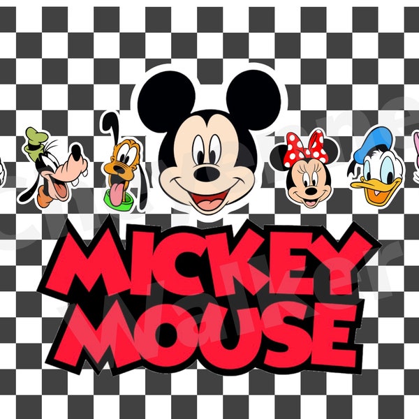 Checkered Mickey Png - Etsy