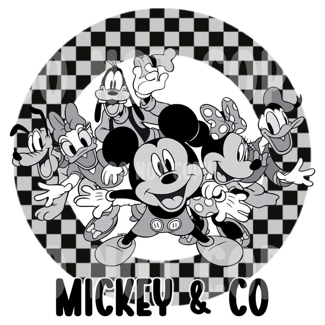 Mickey & Co PNG Black White Grey Vintage Trendy File Design Friends ...