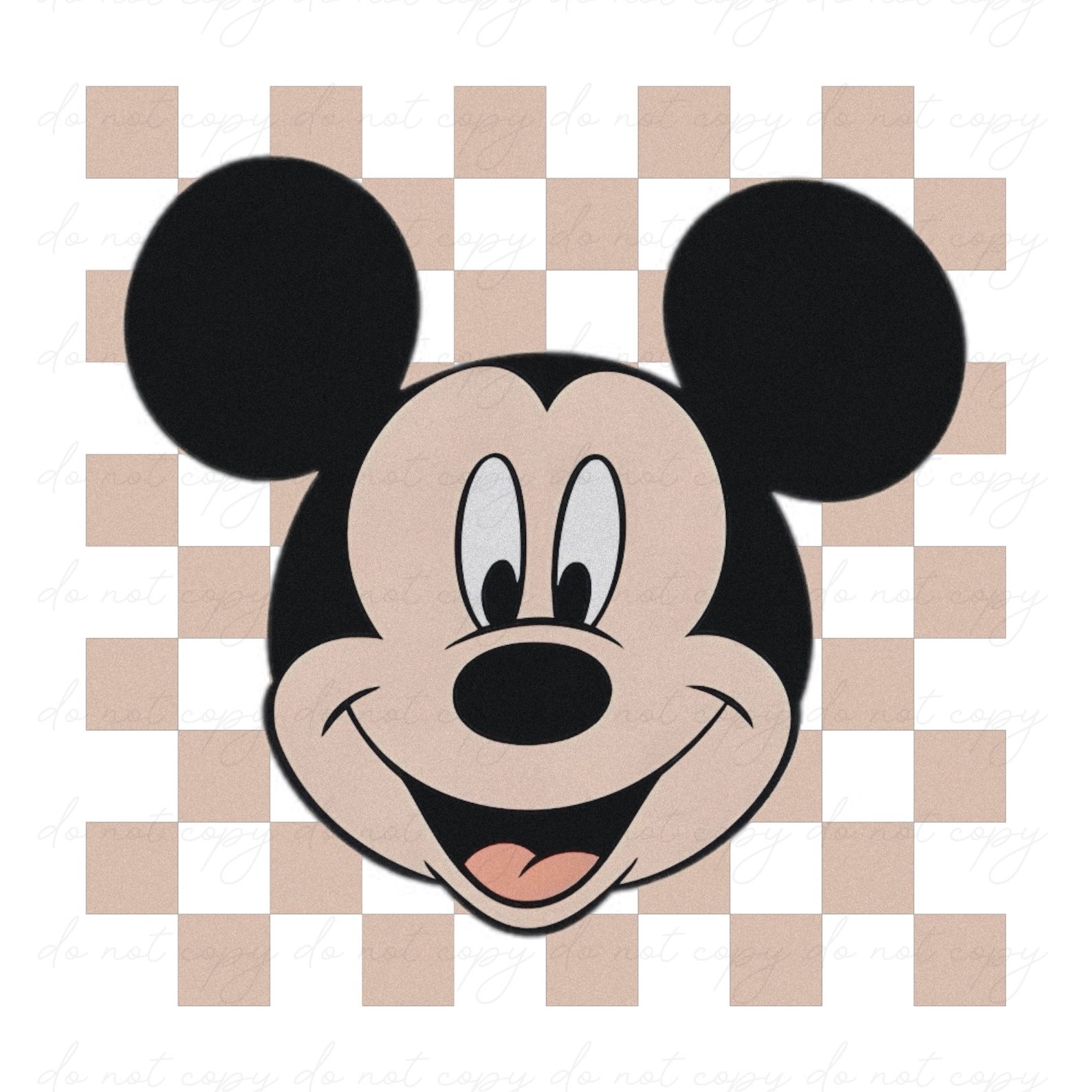 Vintage Mickey Mouse Checker PNG DIGITAL FILE Trendy Retro - Etsy