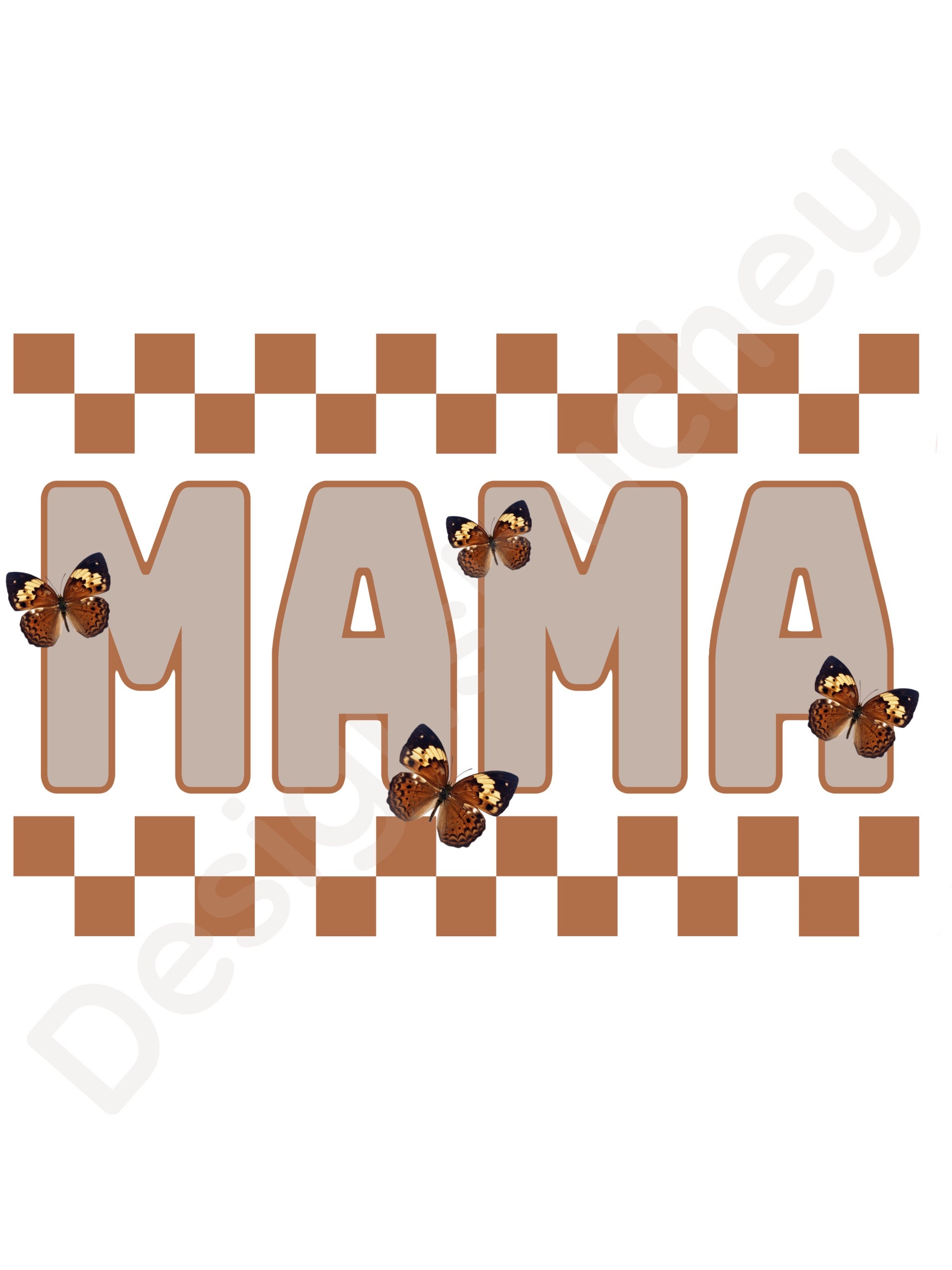 Mama Checkered Butterfly PNG DIGITAL FILE - Etsy
