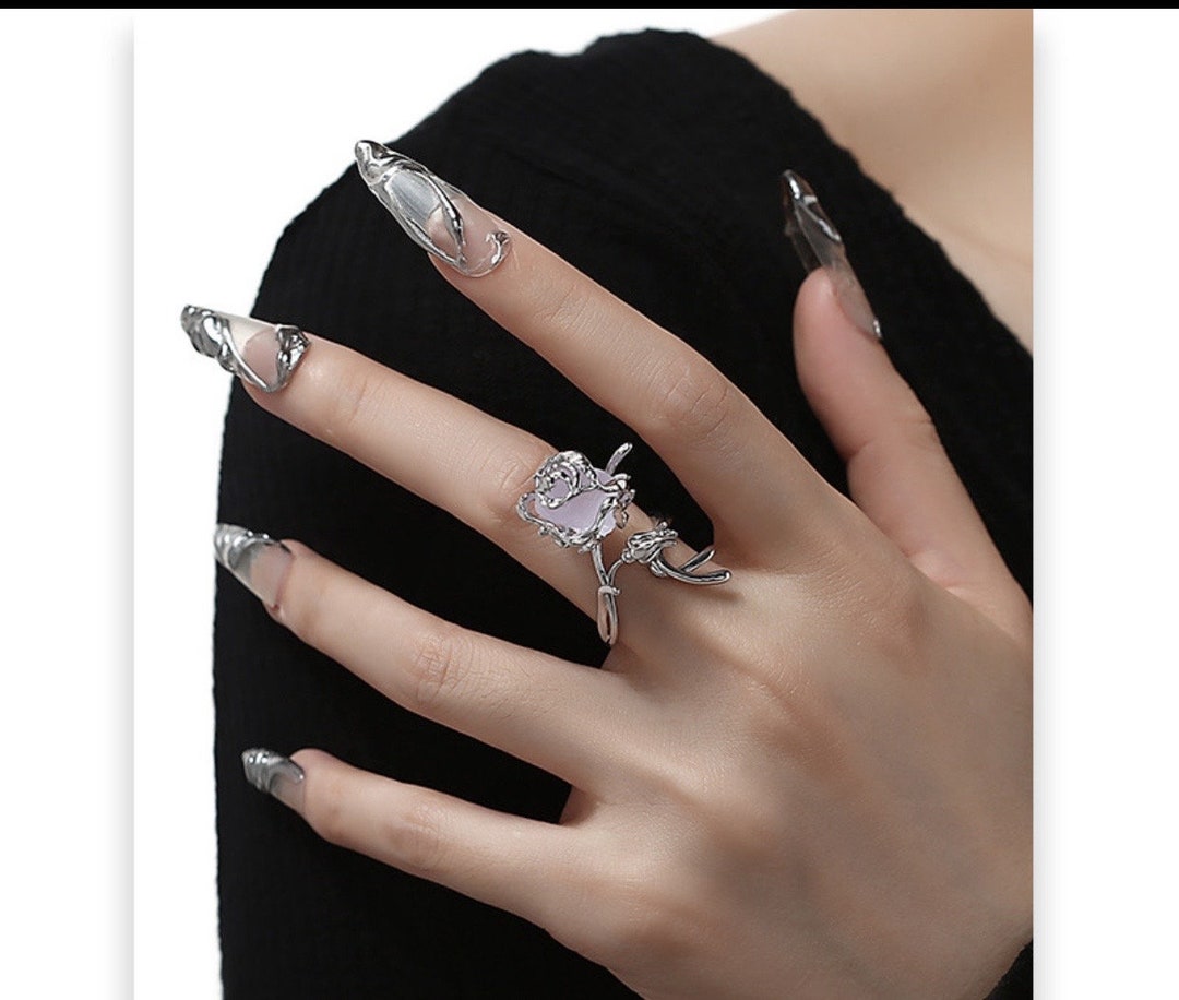 Rose Modeling Ring for Women, Personalized Design Women Ring, Light ...