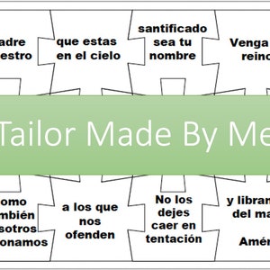 Puzzle Our Father Prayer in Spanish - Etsy