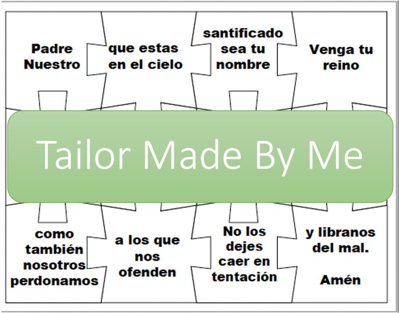 Puzzle Our Father Prayer in Spanish - Etsy