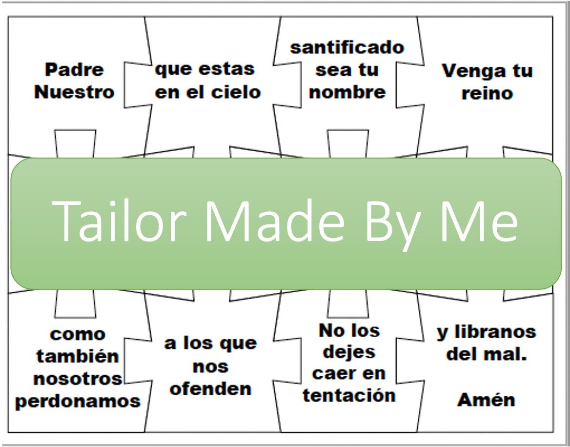 Puzzle Our Father Prayer in Spanish - Etsy