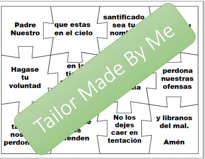 Puzzle Our Father Prayer in Spanish - Etsy